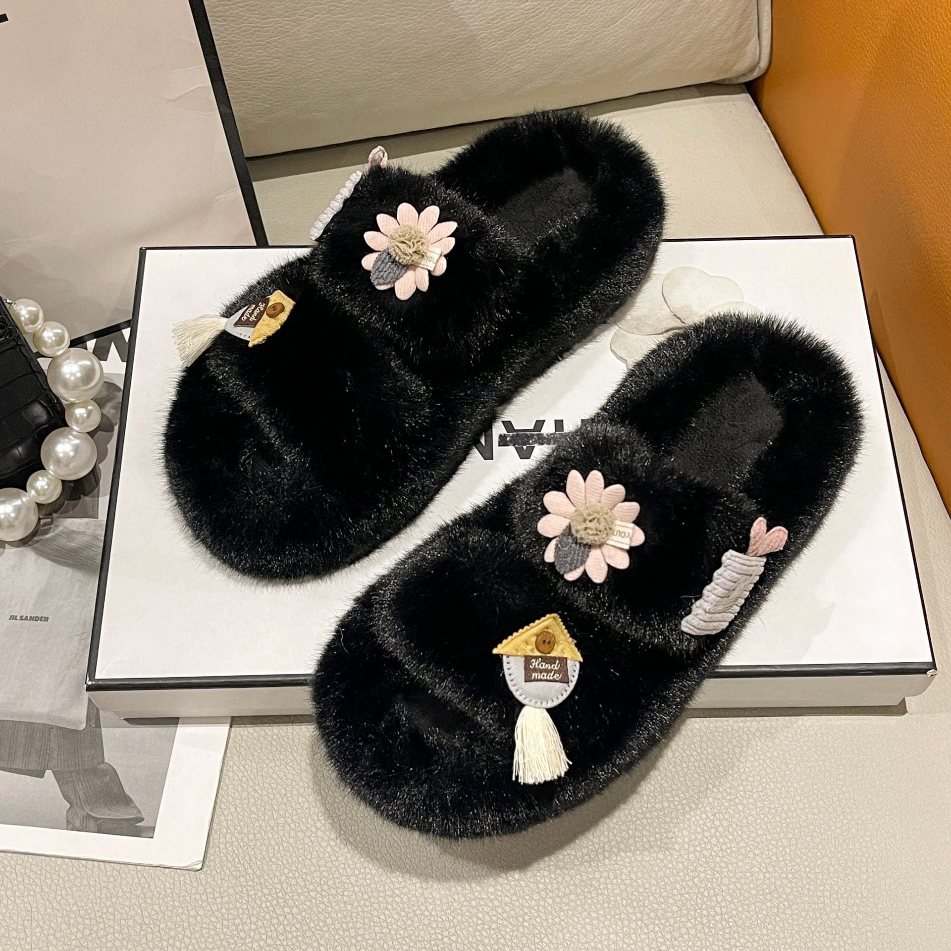 new Korean fashion Home Leisure plush flowers large size double Mao Mao ...