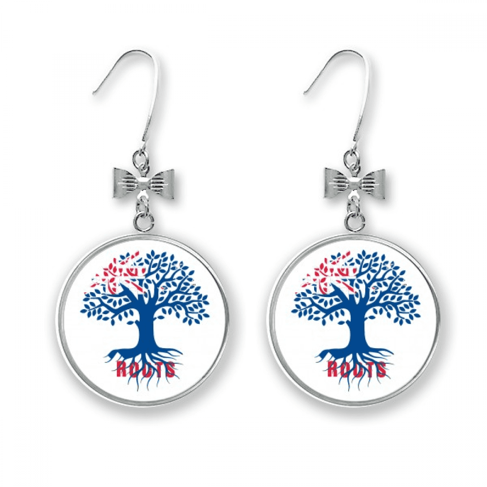 new ancestral faly flag roots bow earrings drop stud pierced hook ...