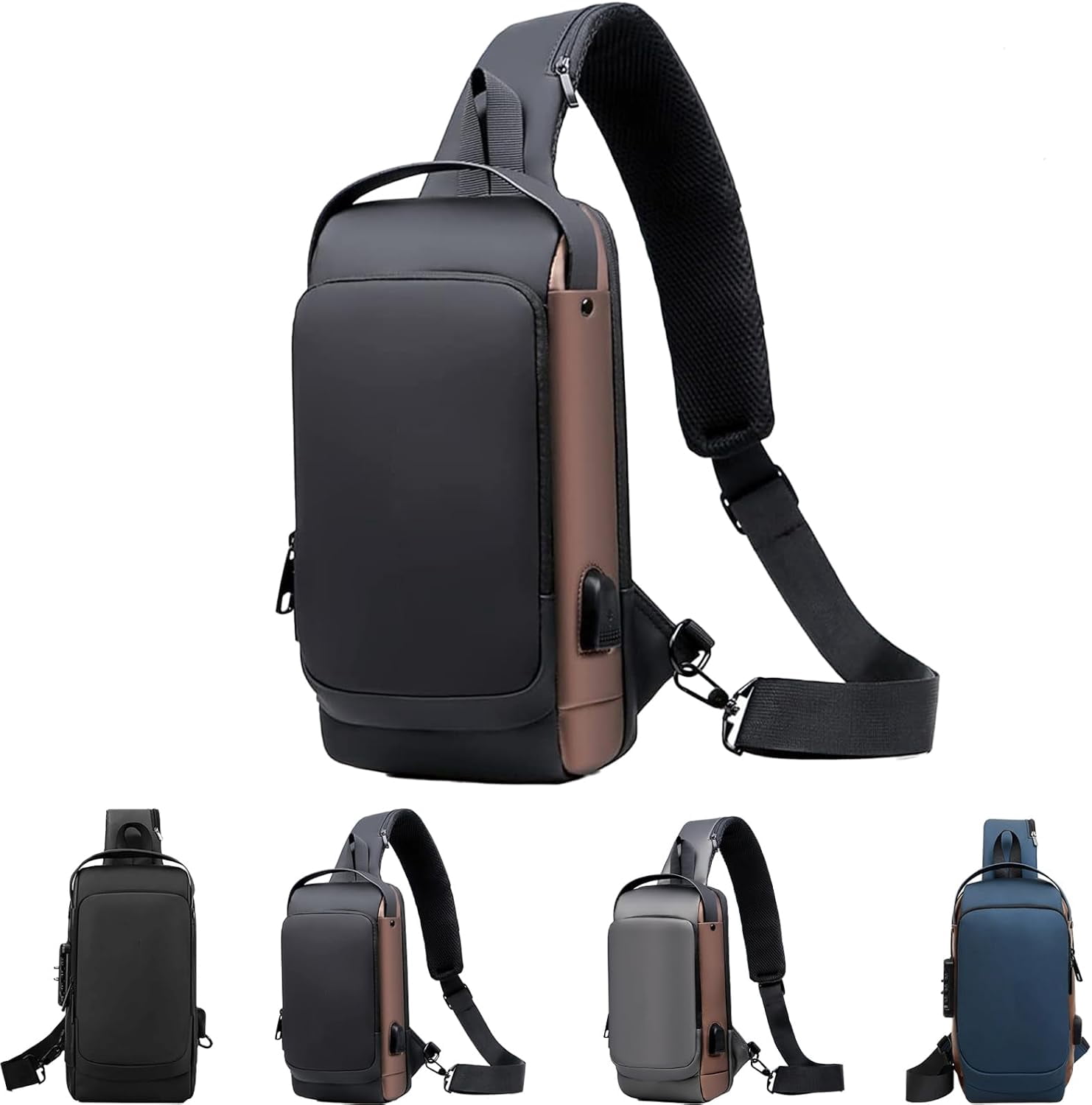 new carbon fiber streamline anti-theft sling bag, Waterproof Shoulder ...
