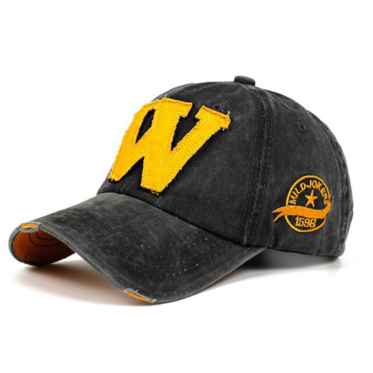 new cotton letter W Baseball Cap retro outdoor sports caps women bone ...