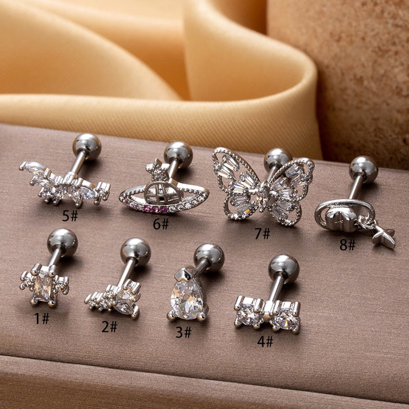 new titanium steel thick rod screw ball ear nail big butterfly European ...