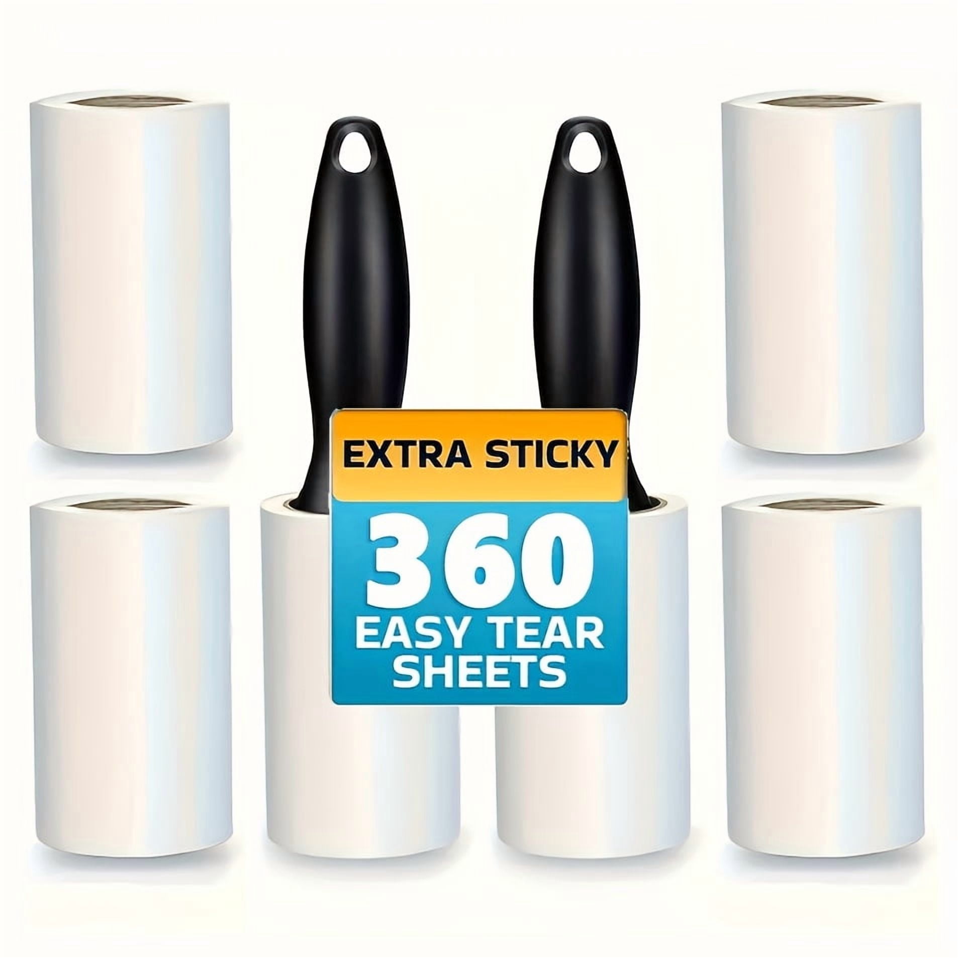 newPet Hair Lint Roller Kit – 2 Ergonomic Handles with 6 Replacement ...