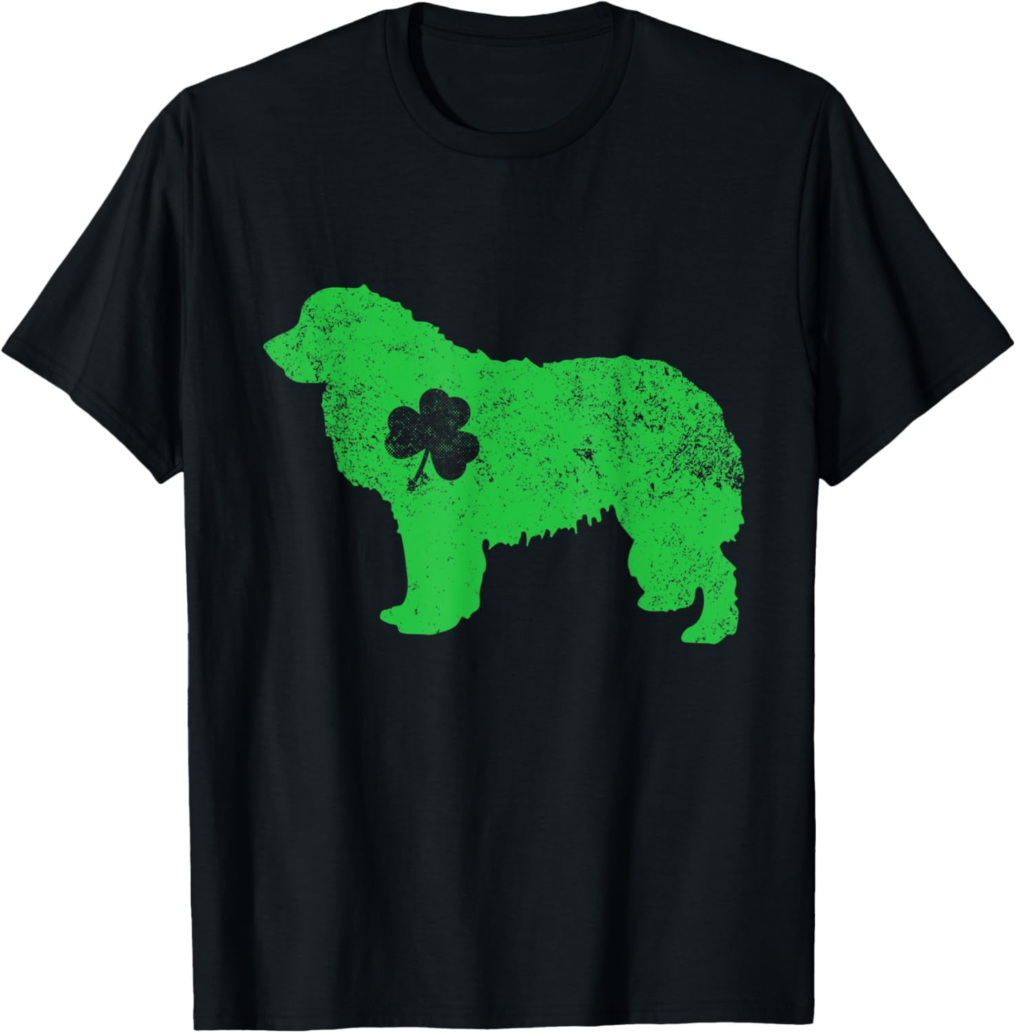 newfoundland Irish Clover St Patrick Day Leprechaun Dog T-Shirt Casual ...