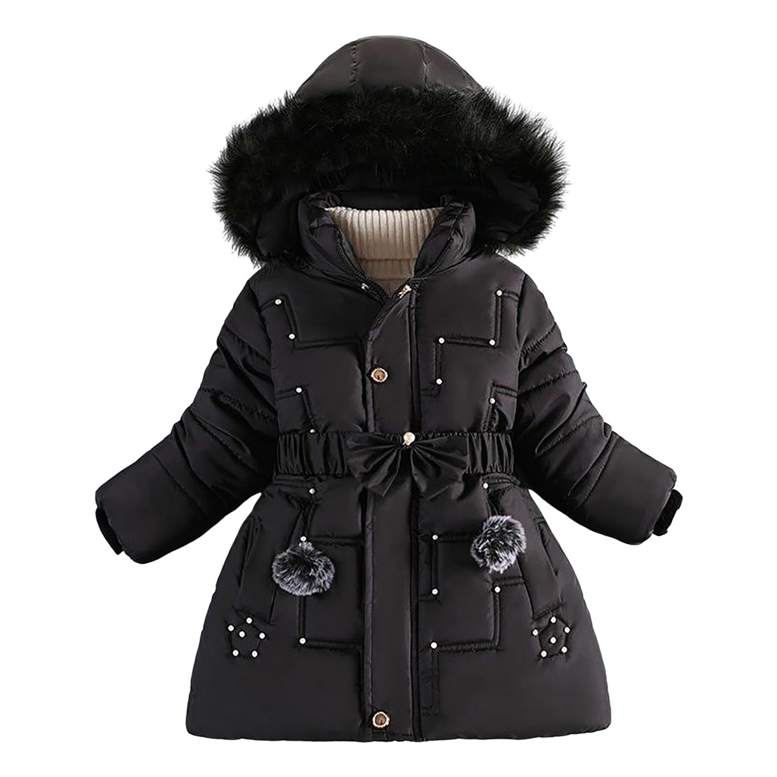 newwalpole Girls Hooded Winter Puffer Jacket, Full-length Heavyweight ...