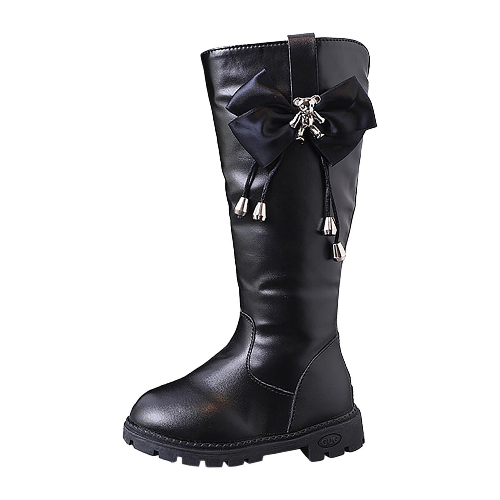 newwalpole Girls Riding Boots Knee High Side Zipper Mid Calf Shoes ...
