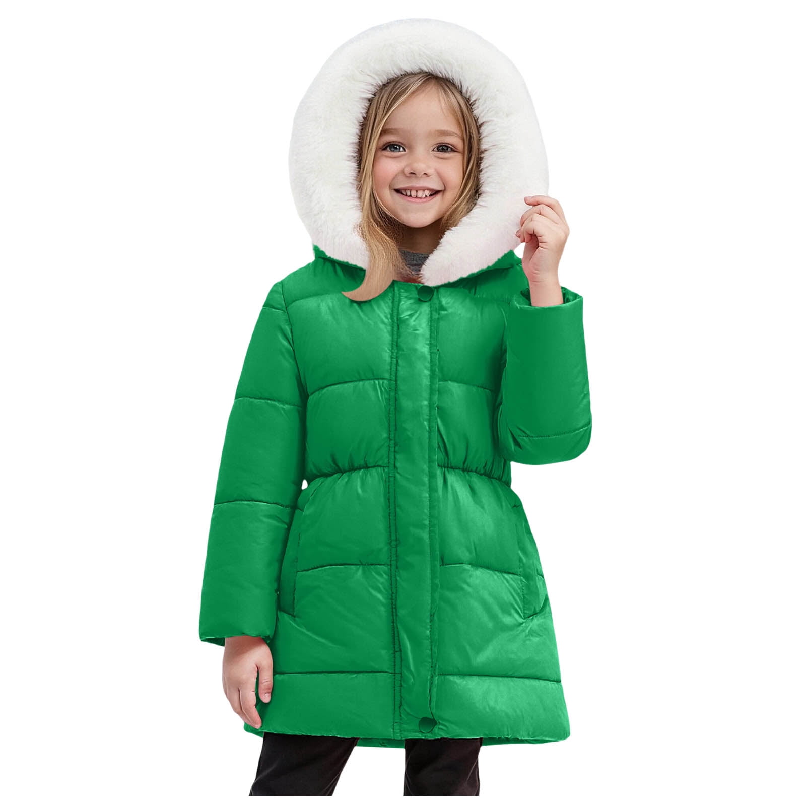 newwalpole Girls Winter Coats Hooded Sherpa Lined Lightweight Jacket ...