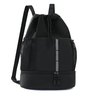 13.5 x 16.5 Inch Waterproof Drawstring Backpack with Shoe Compartment ...