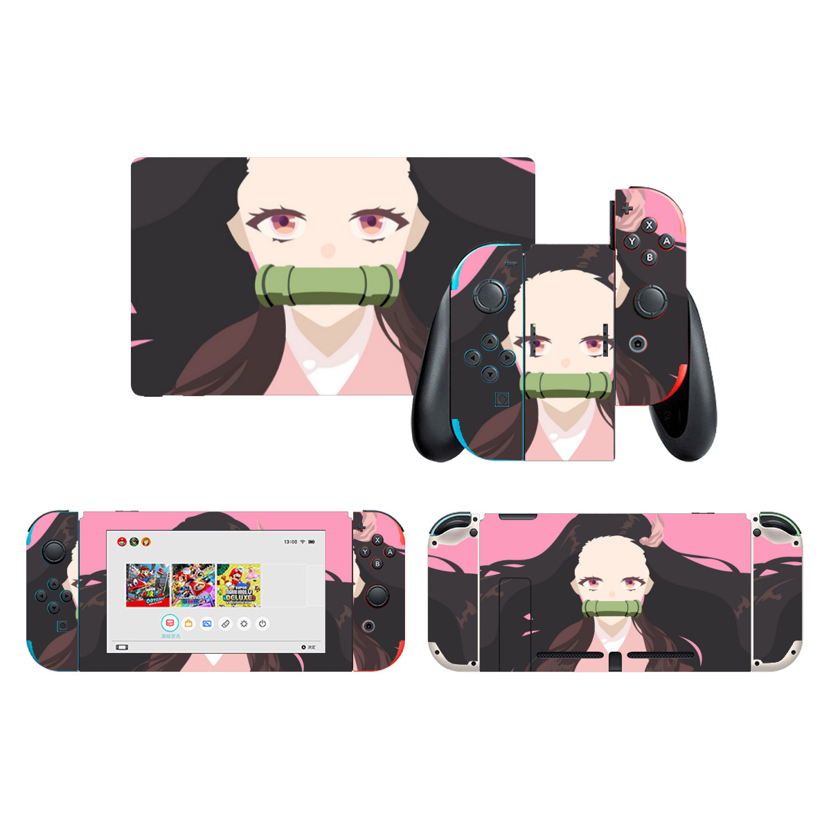 nezuko Game Switch Skin - Anime Cartoon Game Sticker, No Bubble ...