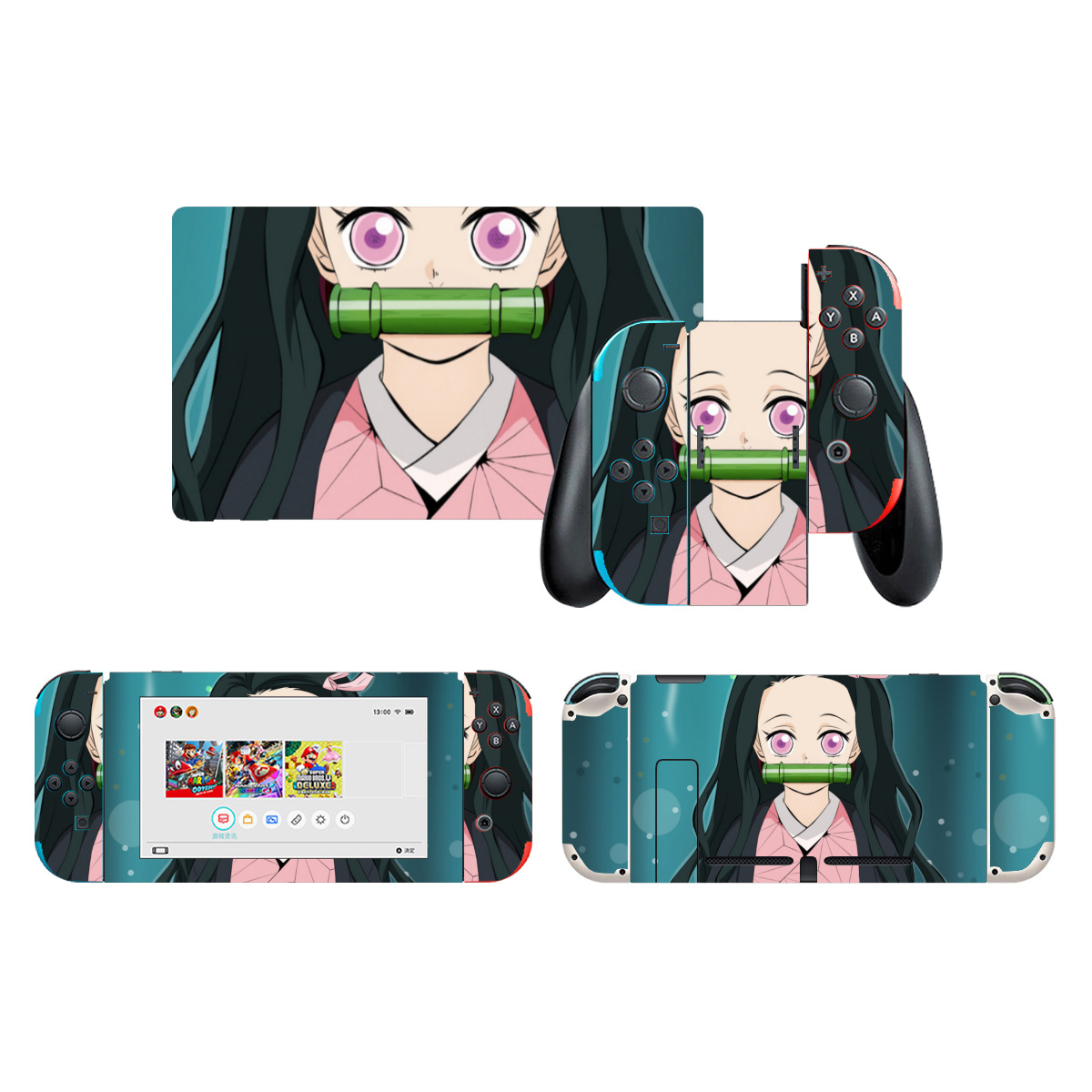 nezuko Game Switch Skin - Anime Cartoon Game Sticker, No Bubble ...