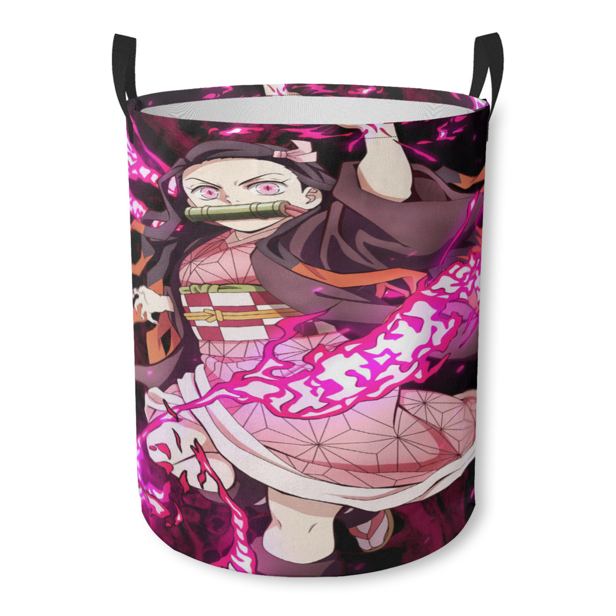 nezuko Laundry Basket with Handle Cartoon Animal Laundry Basket Toy ...