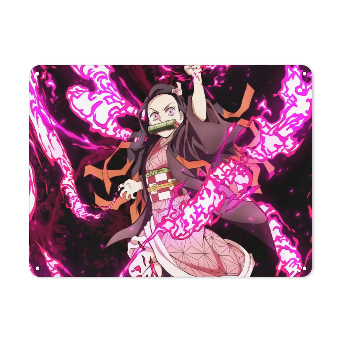 nezuko Poster Tin Painting Halloween Retro Tin Sign Retro Plaque ...