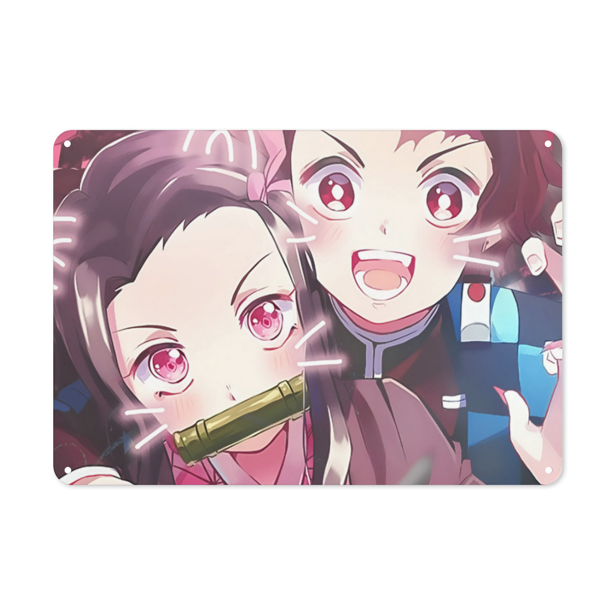 nezuko Poster Tin Painting Halloween Retro Tin Sign Retro Plaque ...