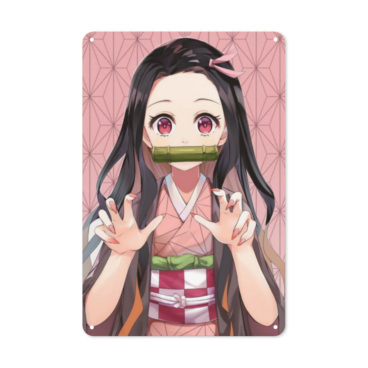 nezuko Poster Tin Painting Halloween Retro Tin Sign Retro Plaque ...