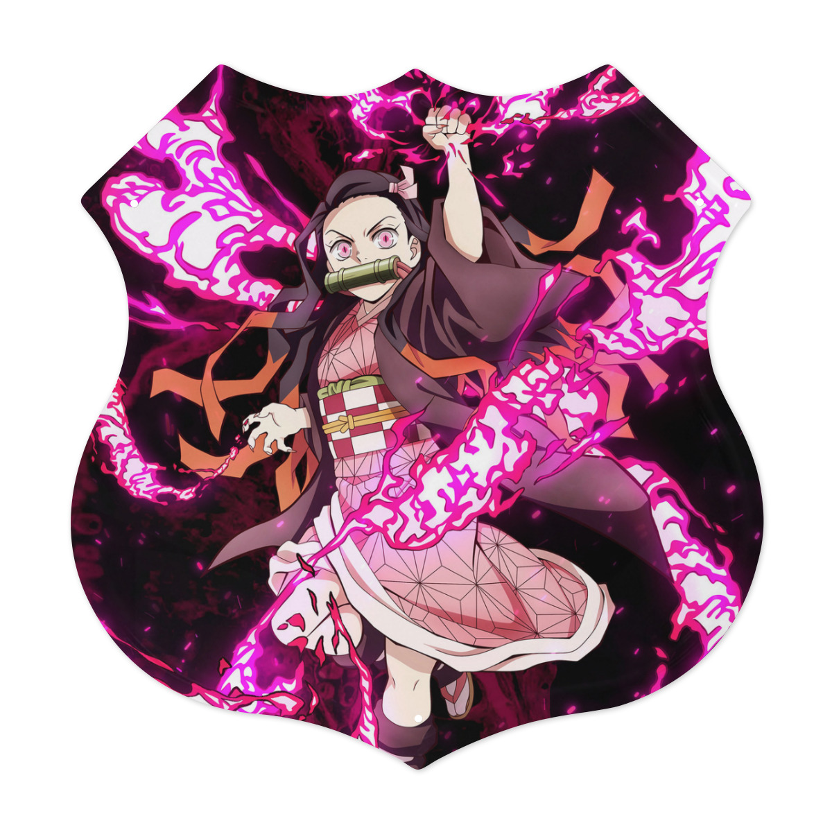 nezuko Poster shield tin painting vintage tin sign retro plaque kitchen ...