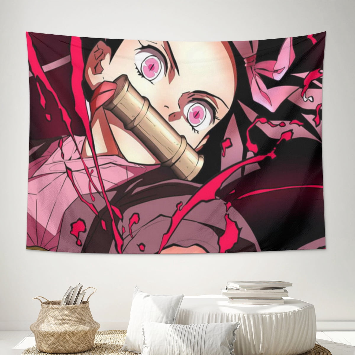nezuko Tapestry 60x50 Inch Cartoon Wall Hanging Anime Tapestry for ...