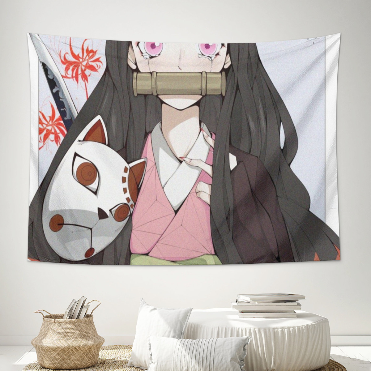 nezuko Tapestry 60x50 Inch Cartoon Wall Hanging Anime Tapestry for ...