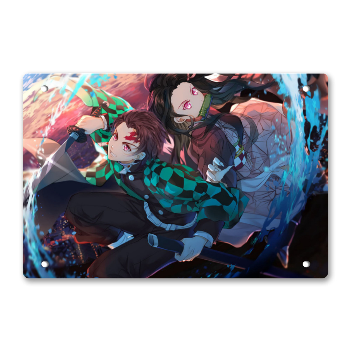 nezuko Wall Sign - Cartoon Aluminum Poster 12 X 8 Inch Home Bar Wall ...