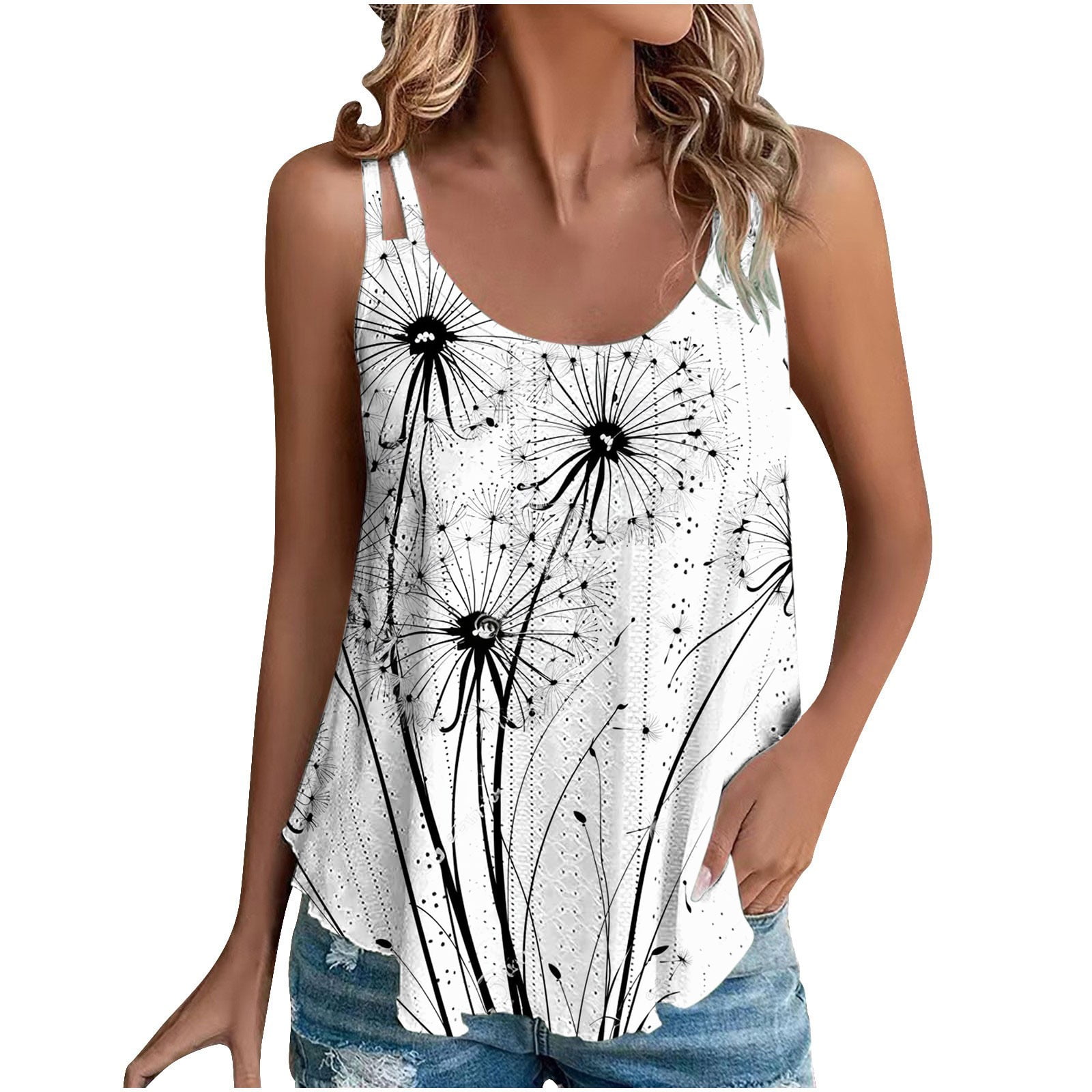Nhapmj Cute Tops For Women Spring Tank Tops Women Trendy Summer Plus