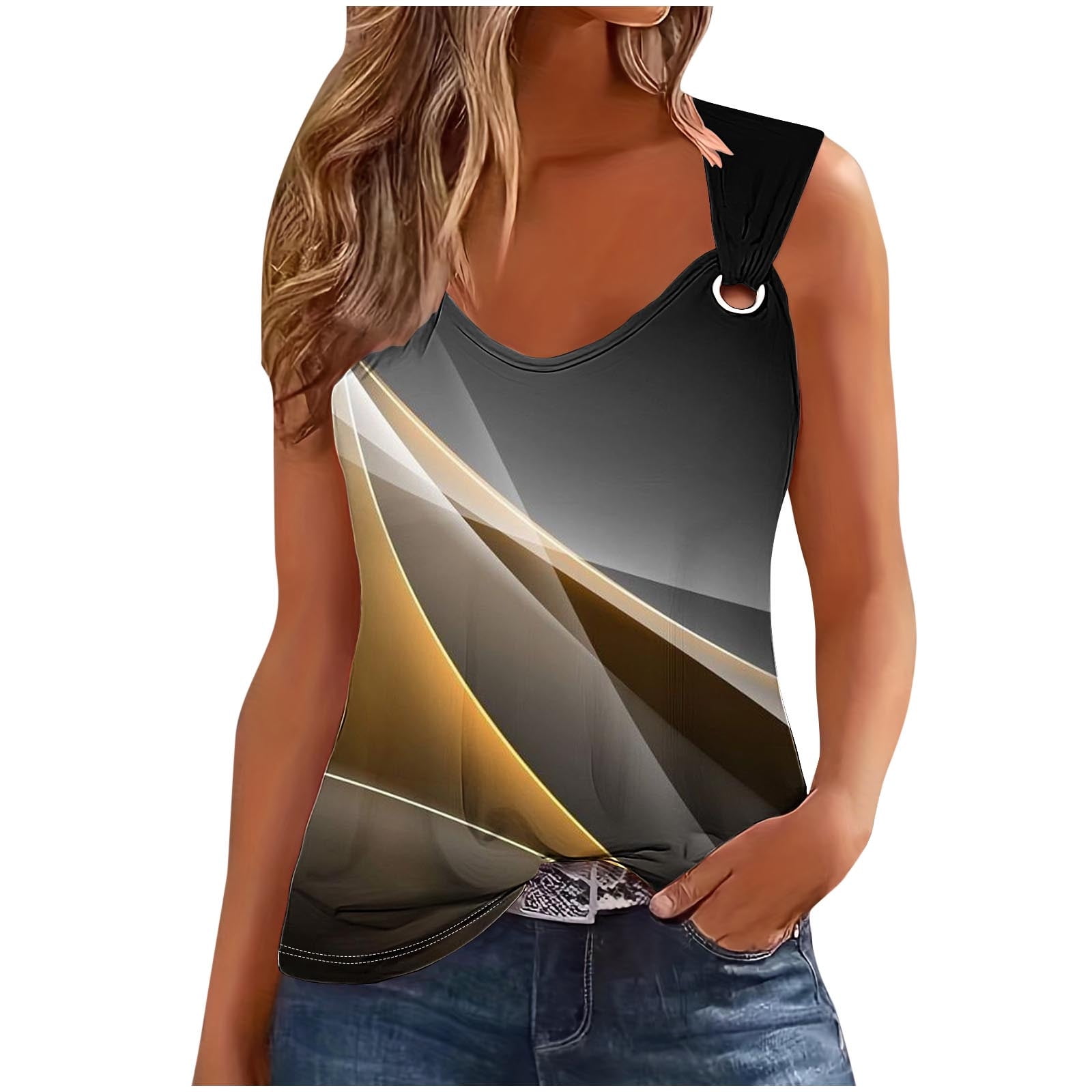 Nhapmj Summer Tops For Women 2024 Vacation White Fitted Tank Tops For