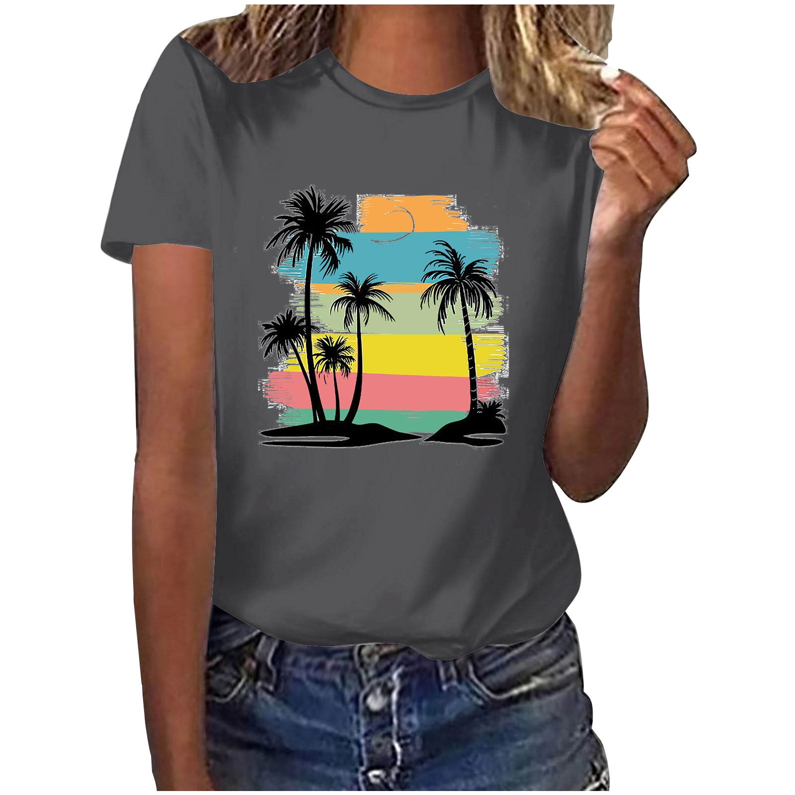 Nhapmj Womens Shirts Loose Fit Work Top Womens Trending Clothes 2024
