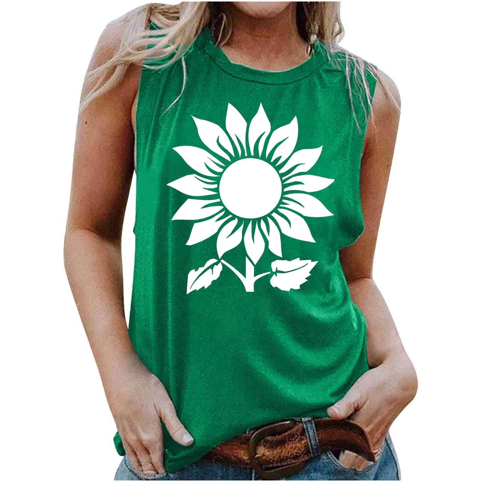 Nhapmj Womens Tshirts Cotton Loose Fit Graphic Tunic Tank Full Length