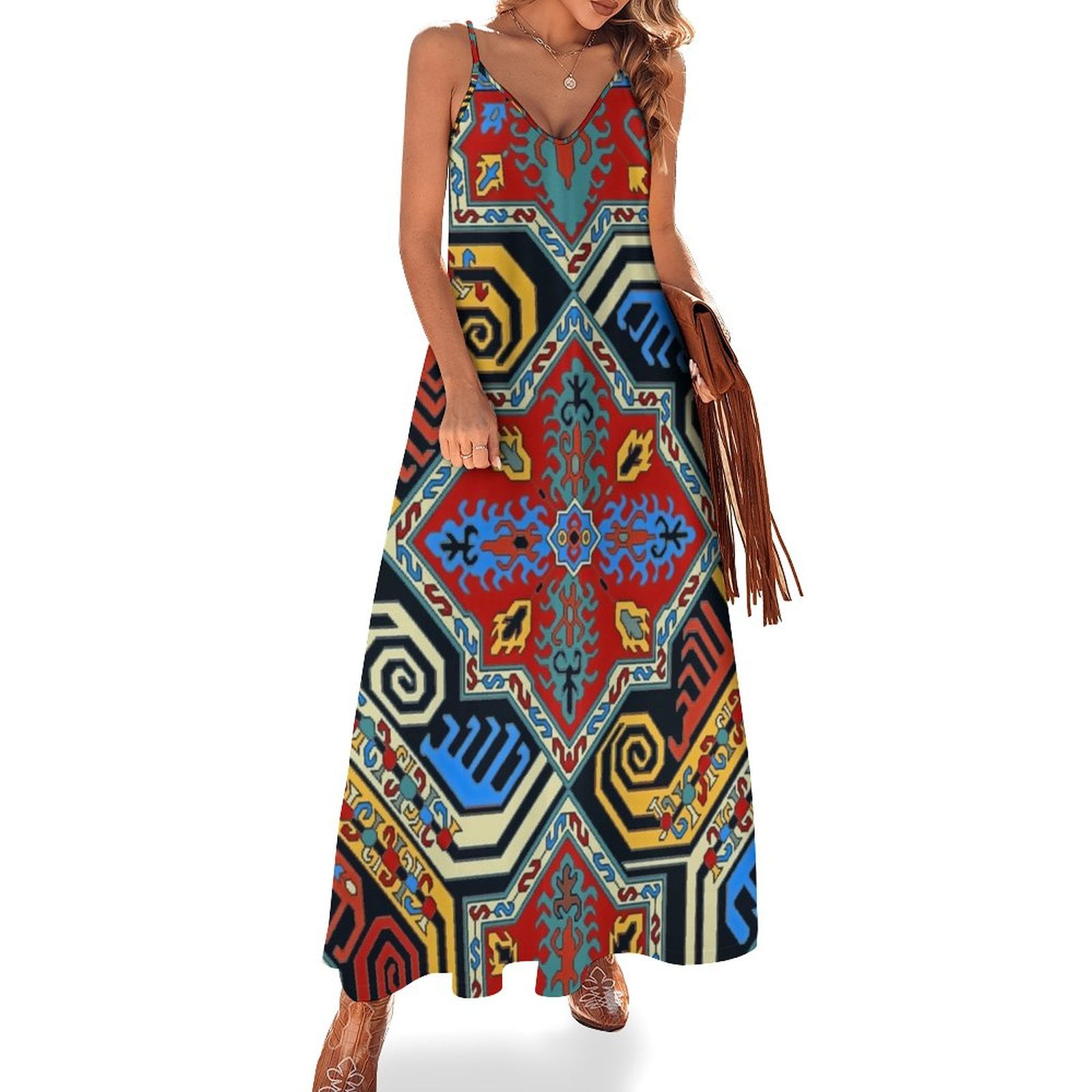 nian Traditional Art Sleeveless Dress festival outfit women Evening ...