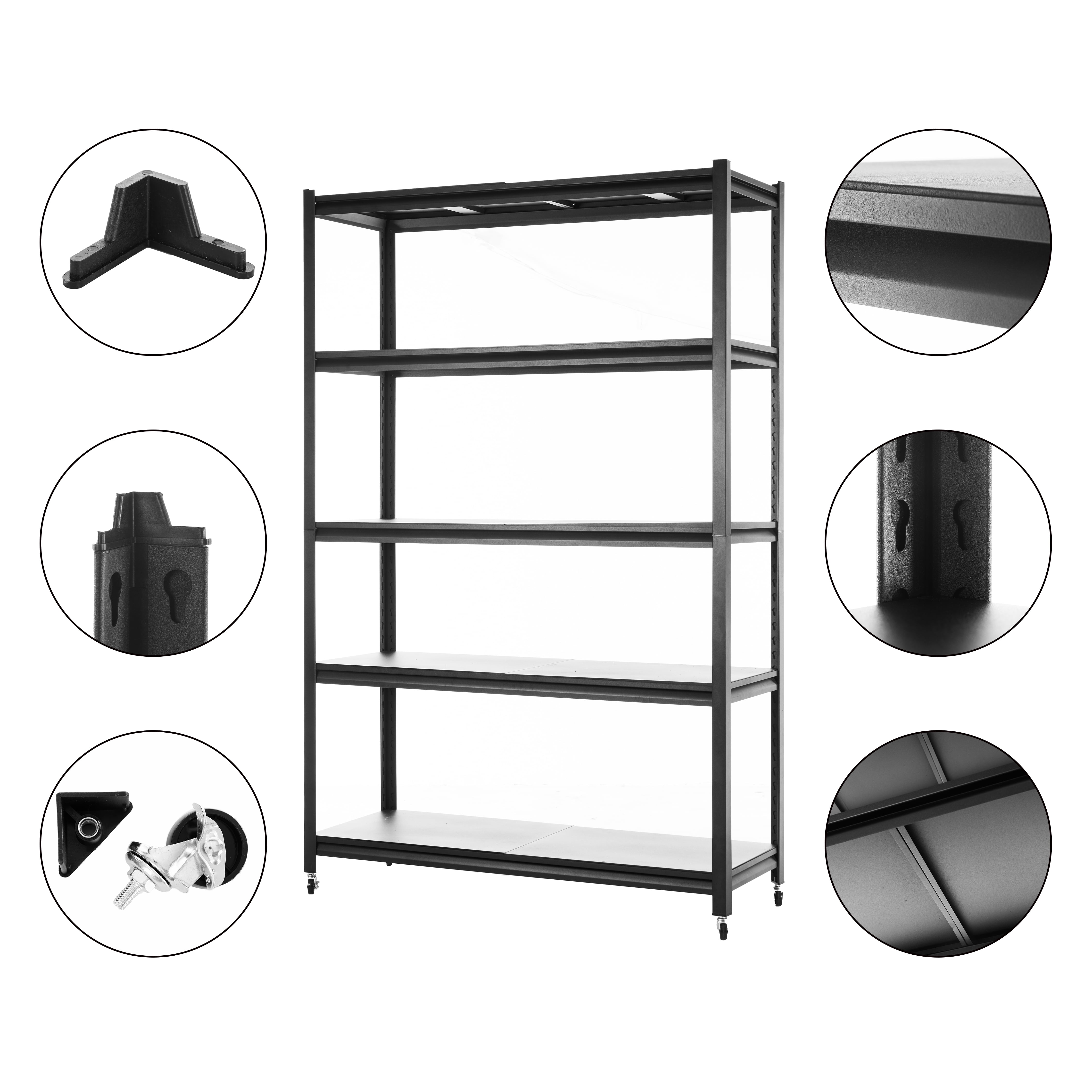 nice-Storage shelves with 5 adjustable levels, garage storage shelves ...