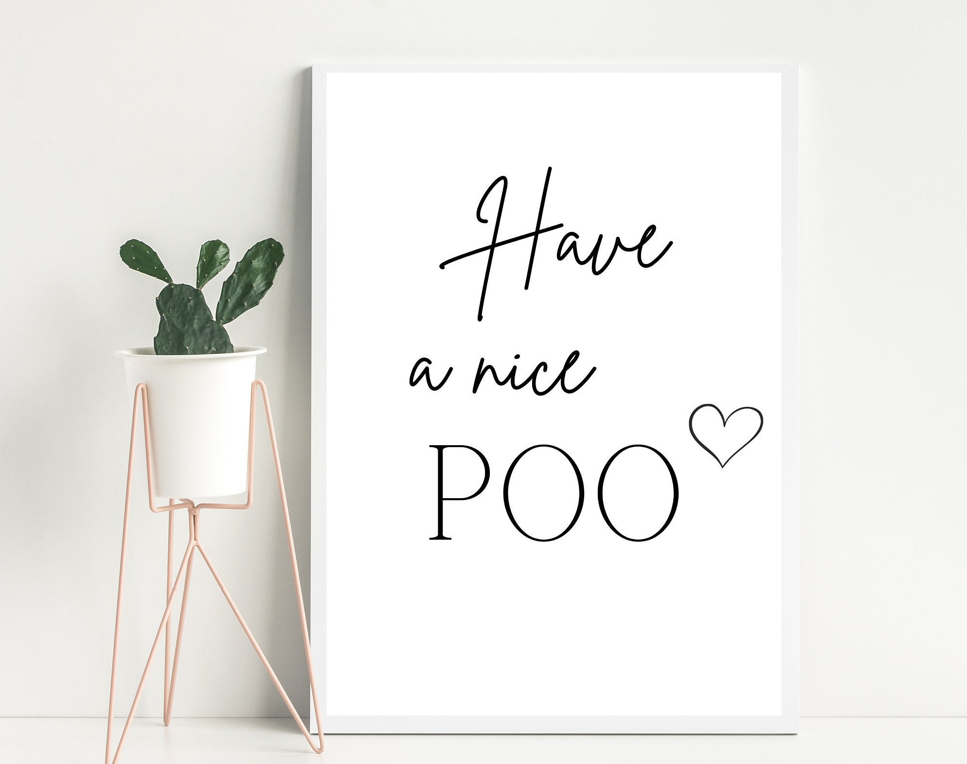 Have a nice poo Printable Wall Art, Bathroom Print, Funny Toilet Sign ...