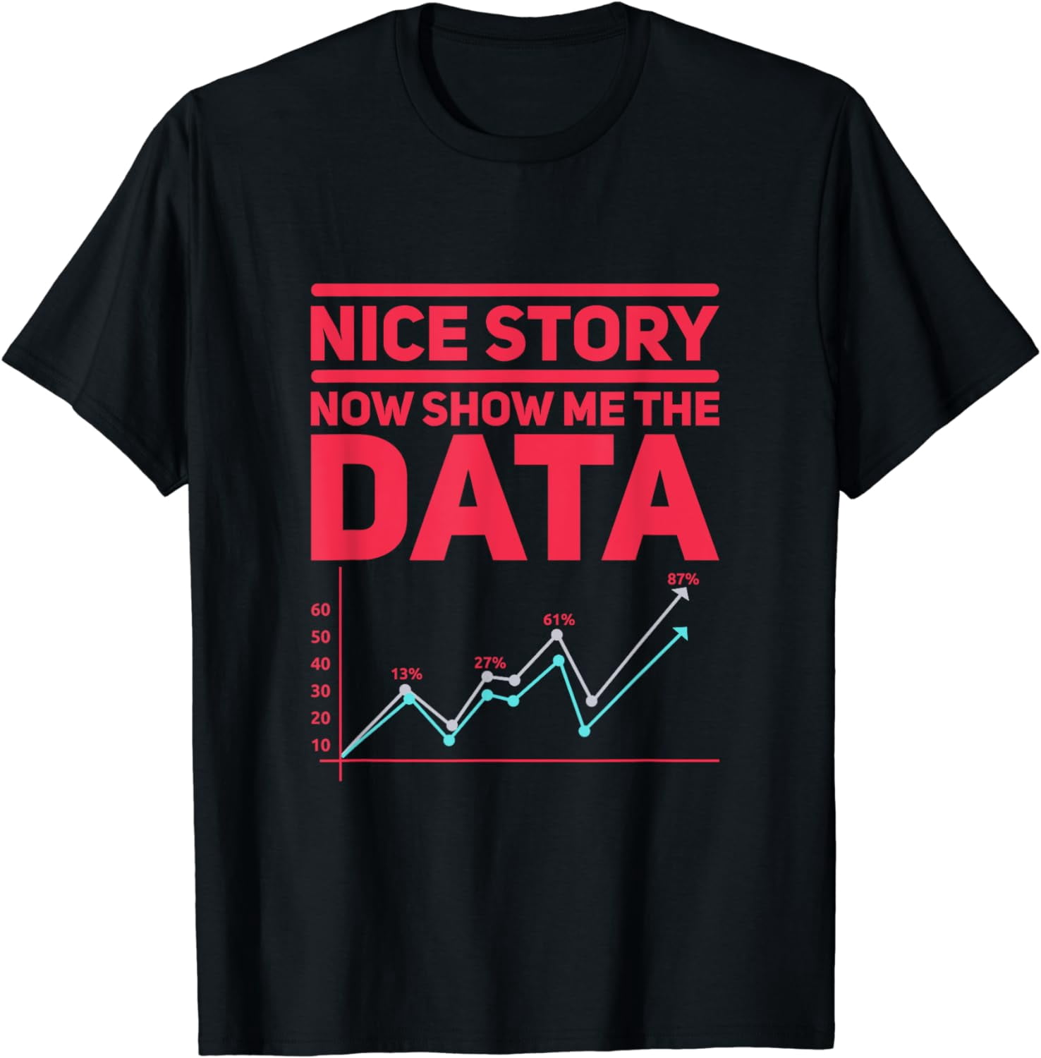 nice story show me the data T-Shirt - Walmart.com
