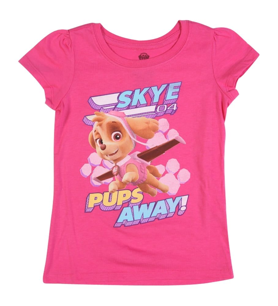 Paw Patrol Girls' Toddler Skye Short-Sleeved Puff Tee - Walmart.com