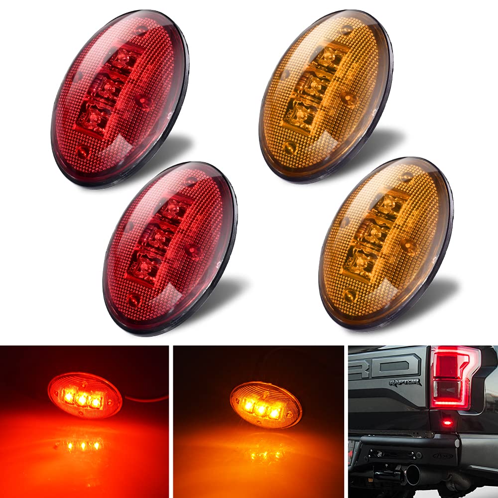nifeida Dually Bed Fender STF9 Side Marker Lights for Ford 1999-2014 ...