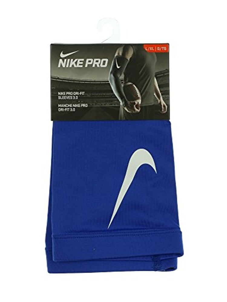 nike pro adult dri-fit 3.0 arm shiver, royal blue (adult l/x-large ...