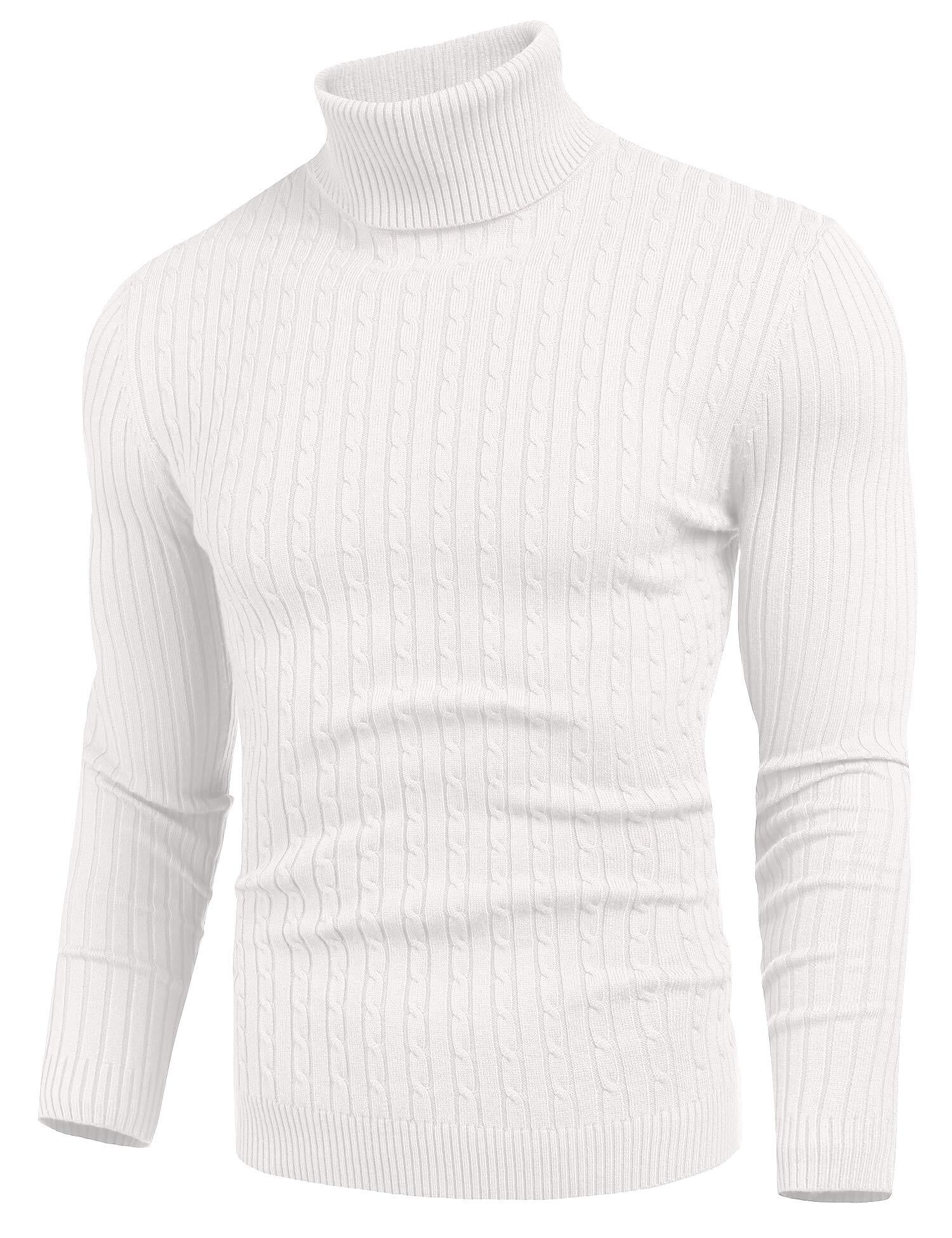 Nine Bull Men's Slim Fit Turtleneck Sweater, Long Sleeve, Casual ...