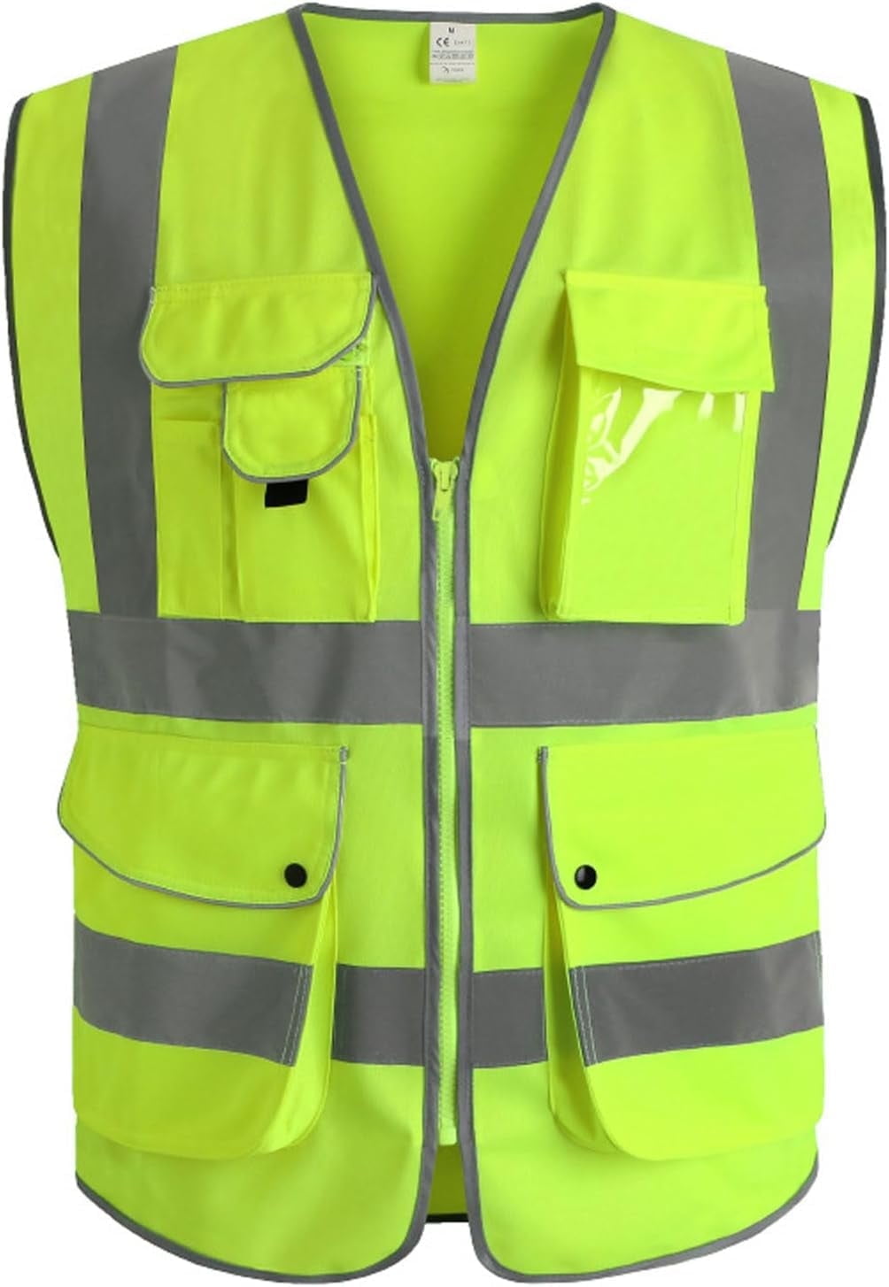 ninesung High Visibility Safety Vest With Pockets, Reflective Strips ...