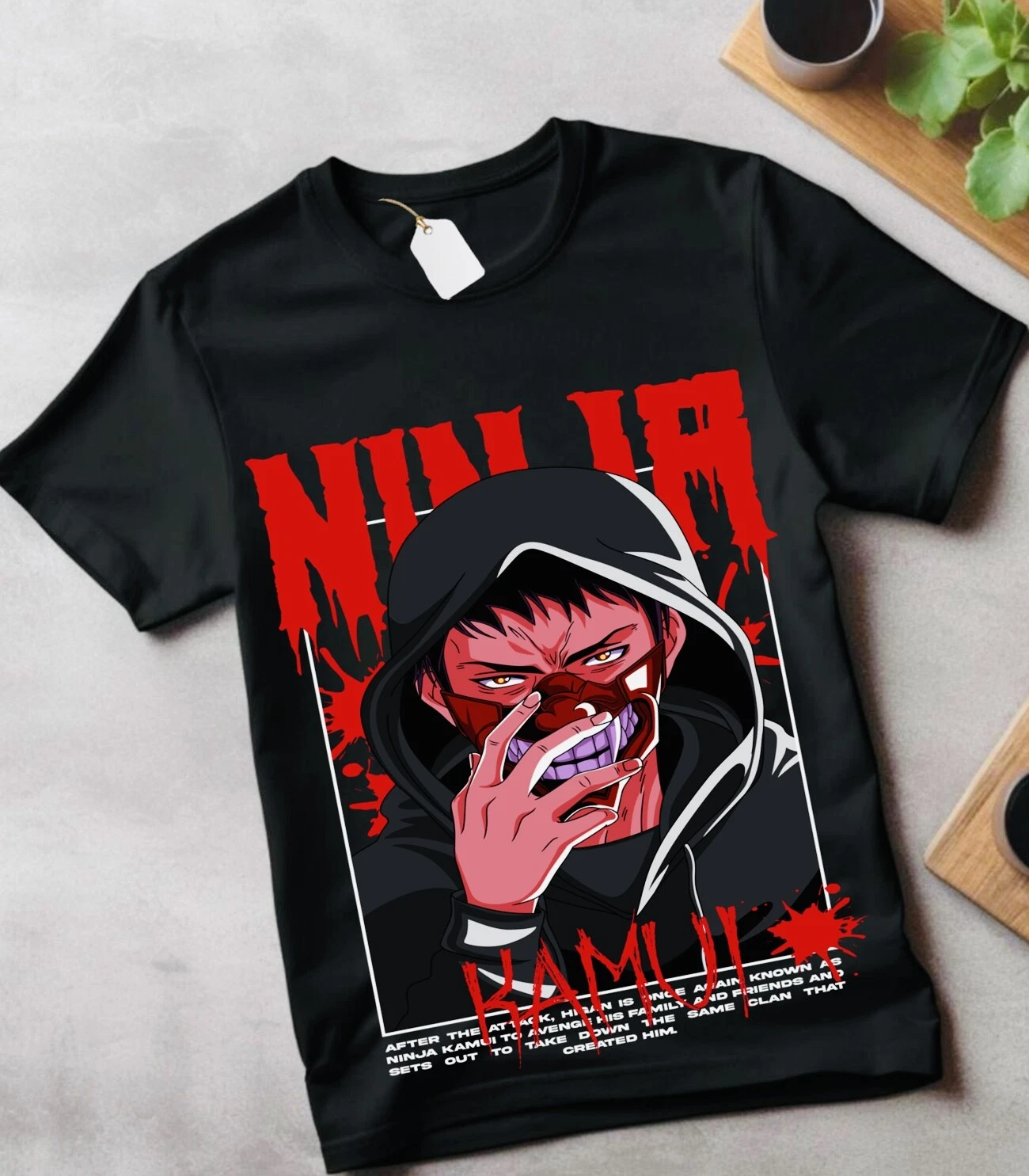ninja kamui T-Shirt Ninja Scroll Jubei Kibagami Retro Anime Manga Waifu ...