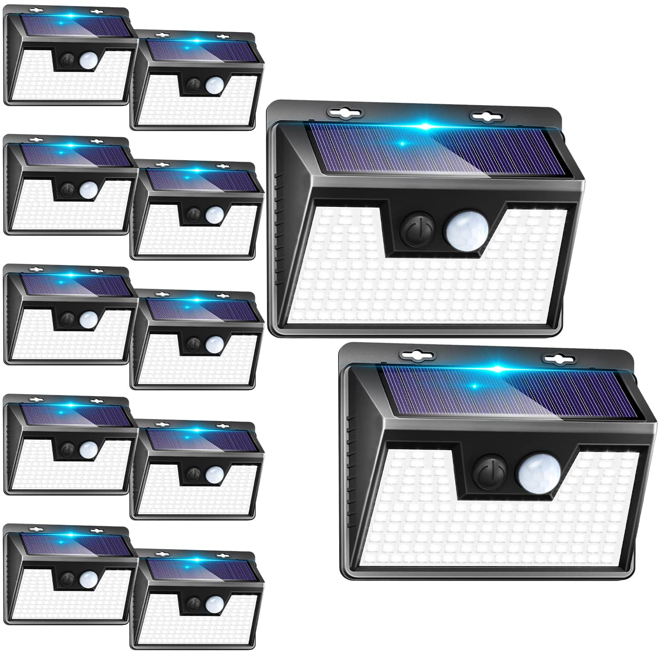 nipify Solar Outdoor Lights Motion Sensor [140 LED/12 Packs] Security ...