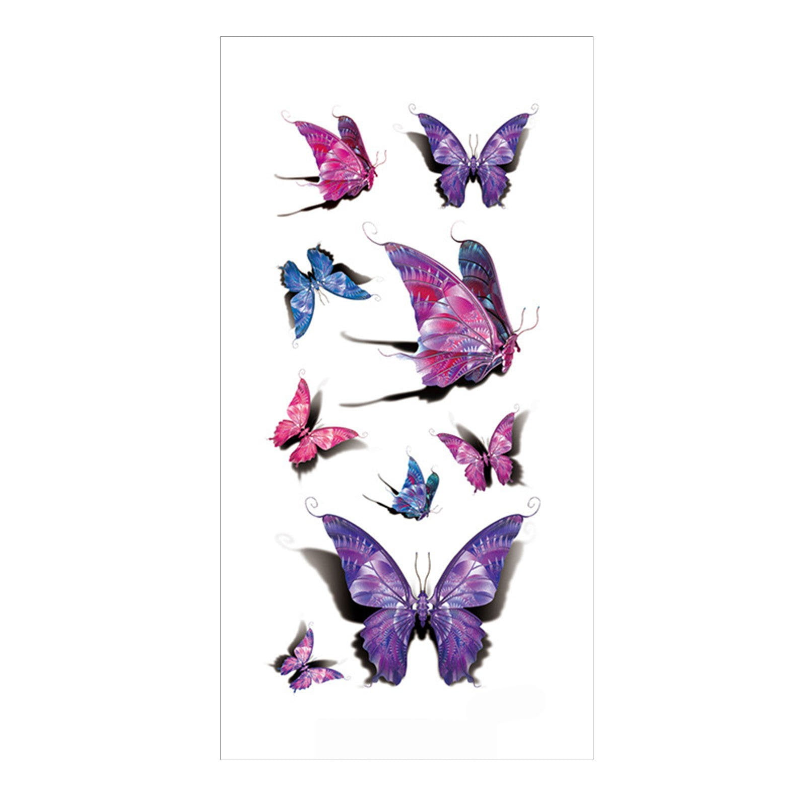 niuredltd butterfly temporary tattoo 3d stickers tattoo butterflies and ...