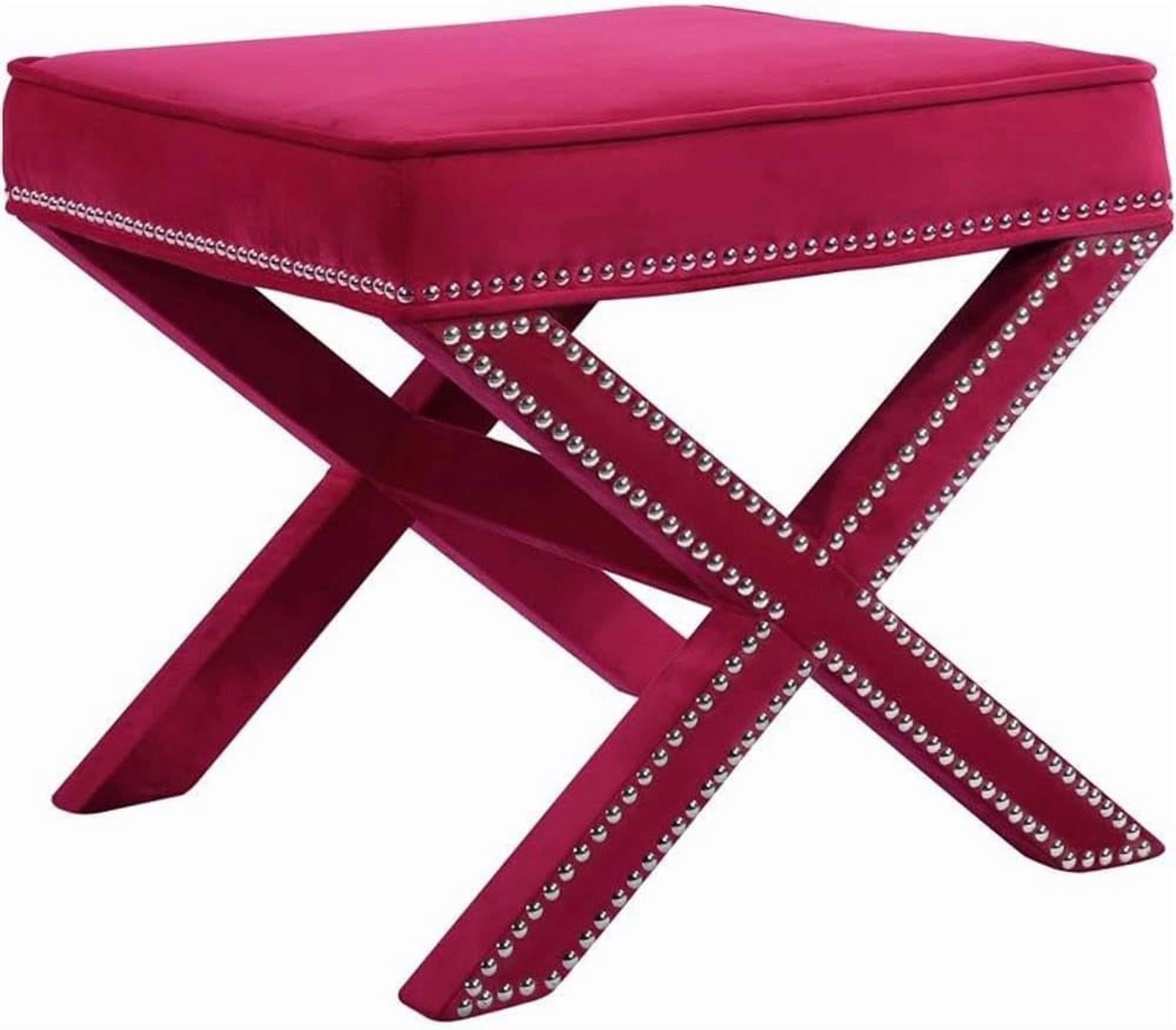**nixon collection modern | contemporary velvet upholstered ottoman ...
