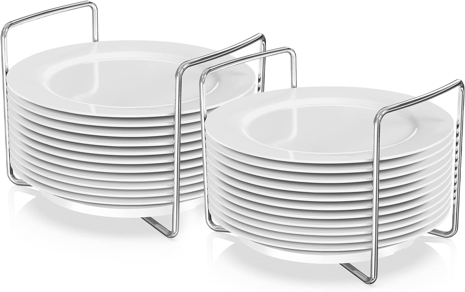 njighty Dish Racks for Kitchen Countertop Organizer - Bamboo Plate ...