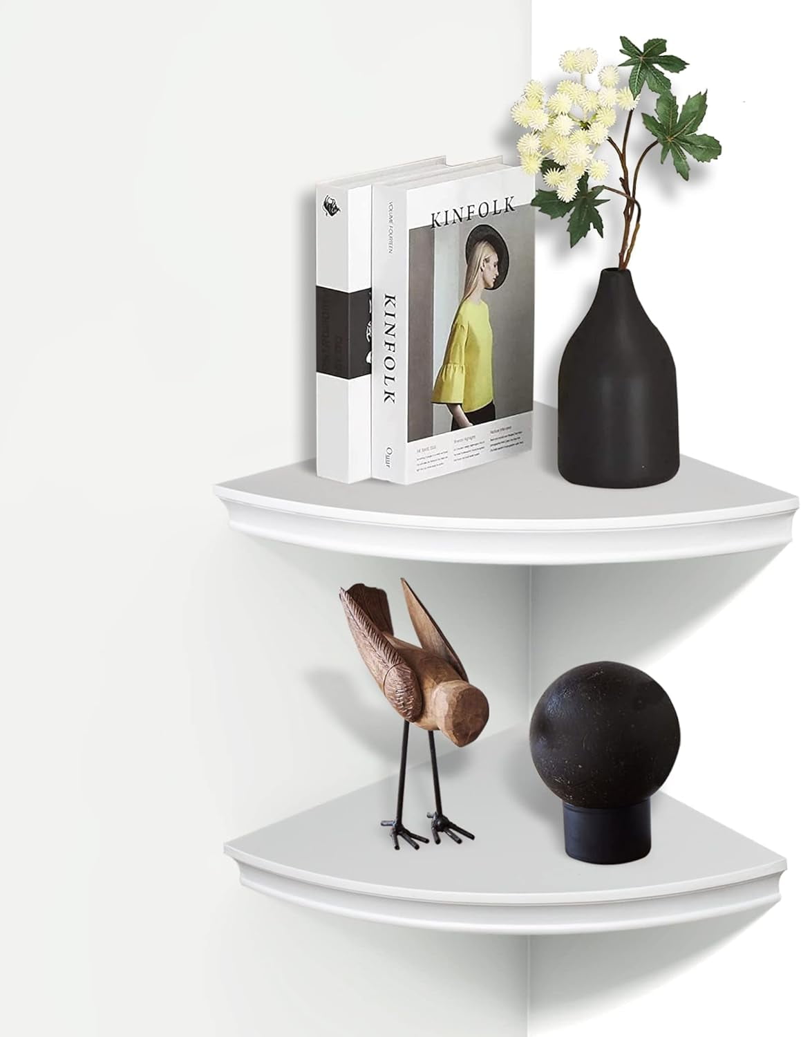 vftybngy JKLCH LTKIF Floating Corner Shelves Molding Corner Shelf for ...