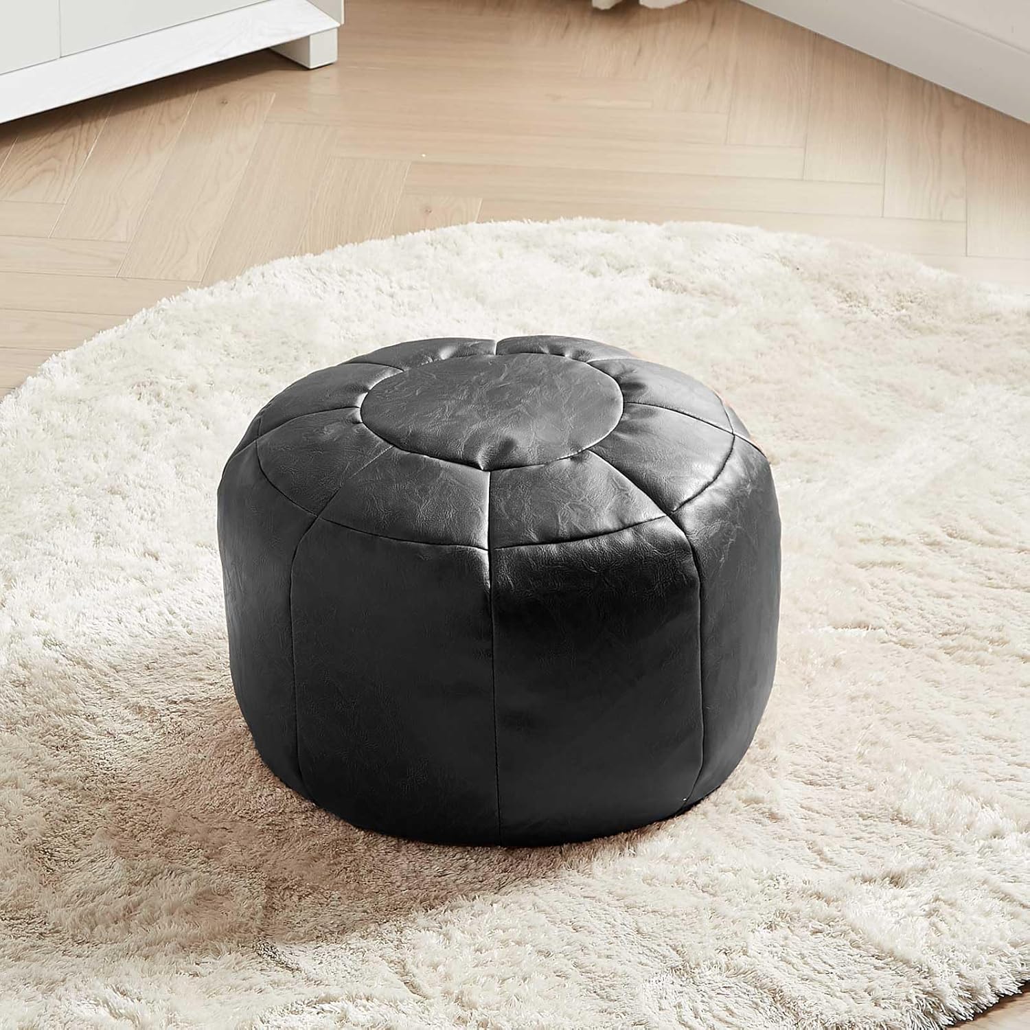 njizgyd Louis Donne Unstuffed Pouf Ottoman Cover Footstool Super Soft ...