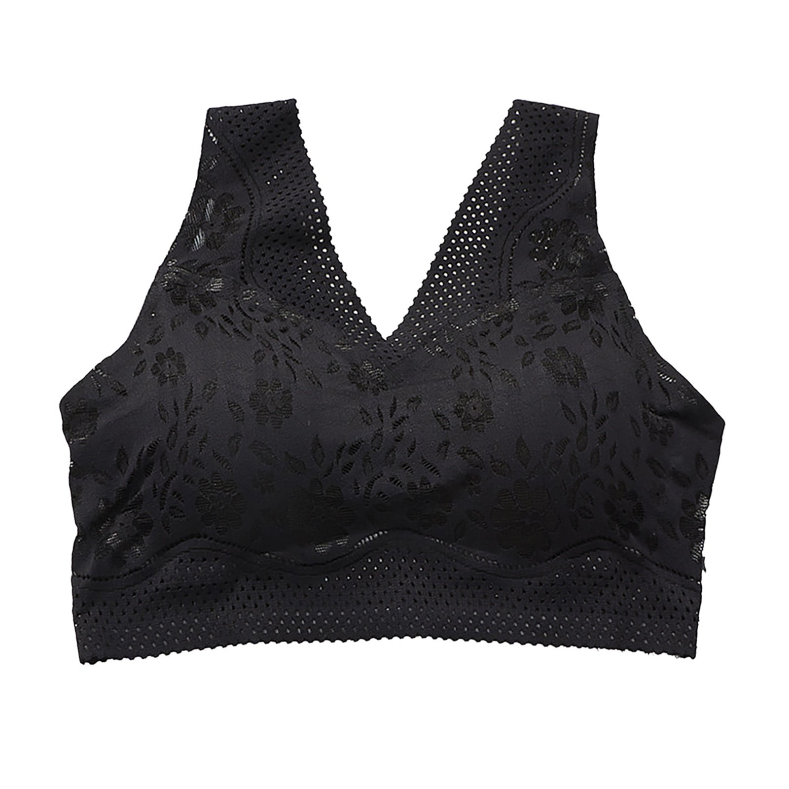 njshnmn Bras for Women Plus Size Seamless Wirefree Bra with Foam Cups ...