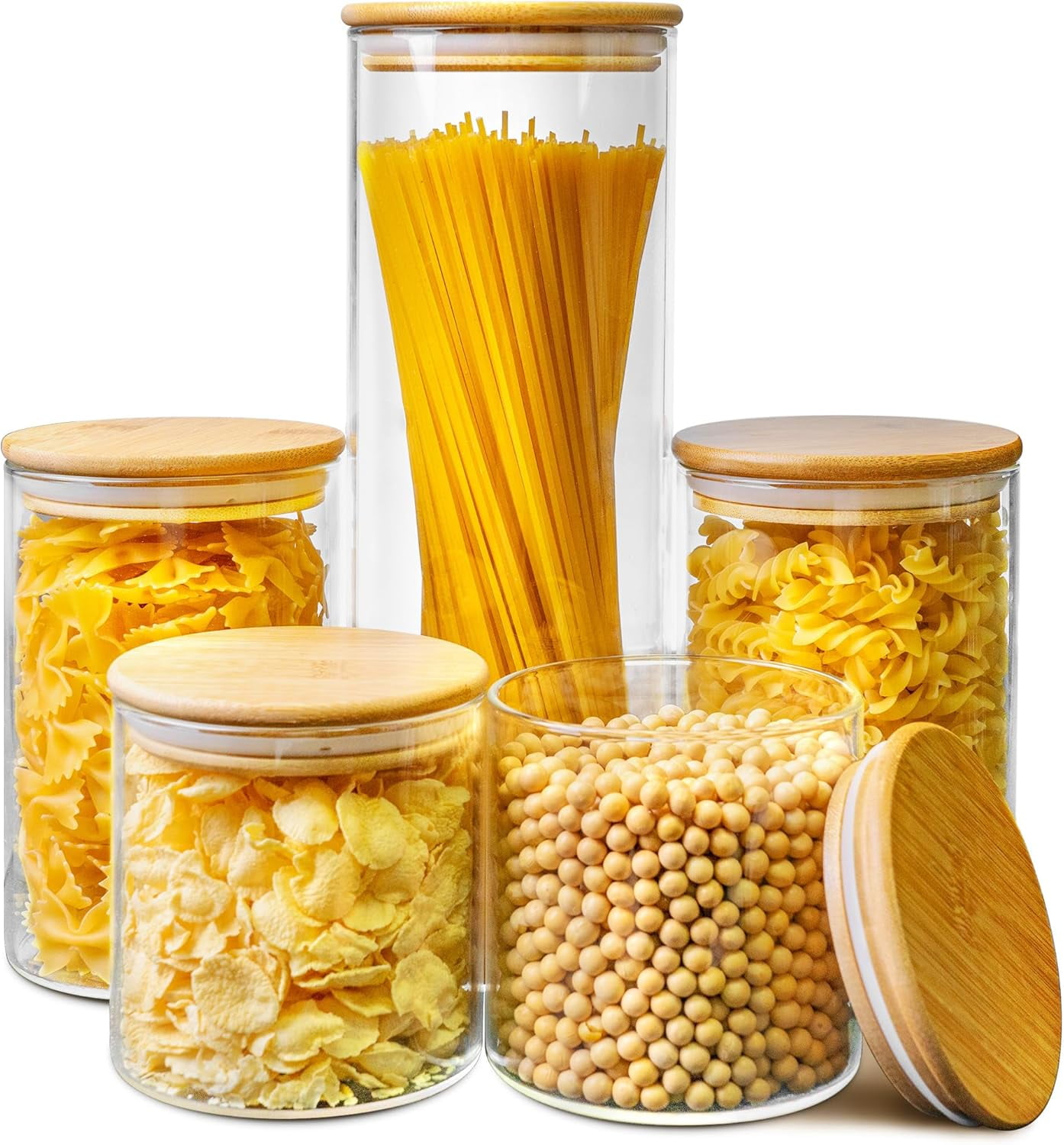 nltwyib Extra Large Glass Flour and Sugar Storage Containers with ...