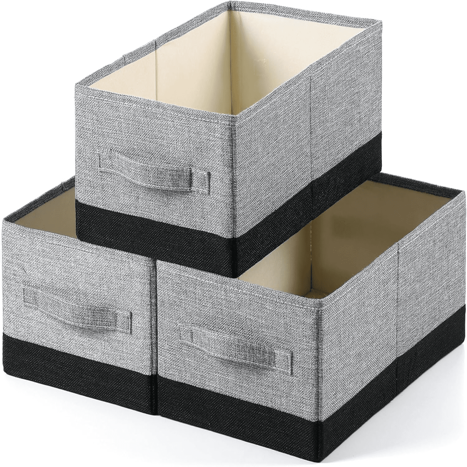 nltwyib QDXCTYBU Folding Storage Bins 3 Pack Large Storage Baskets ...
