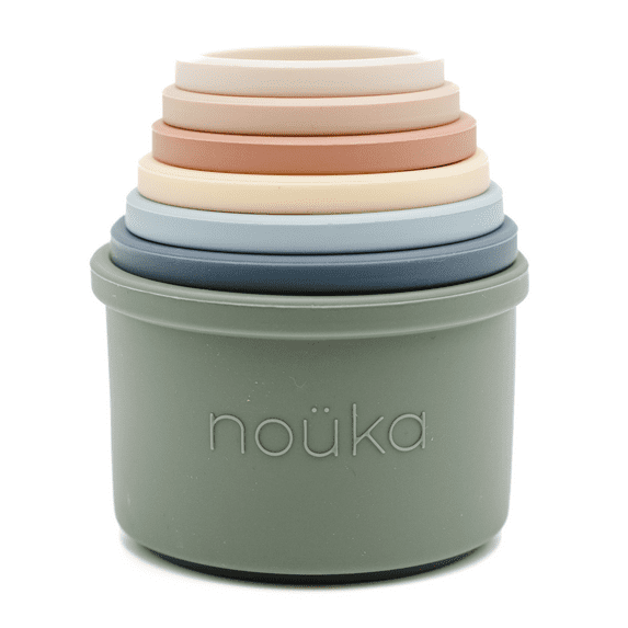 noüka Stacking Cups Set | 100% Food-Grade Silicone | Safe & Soft ...