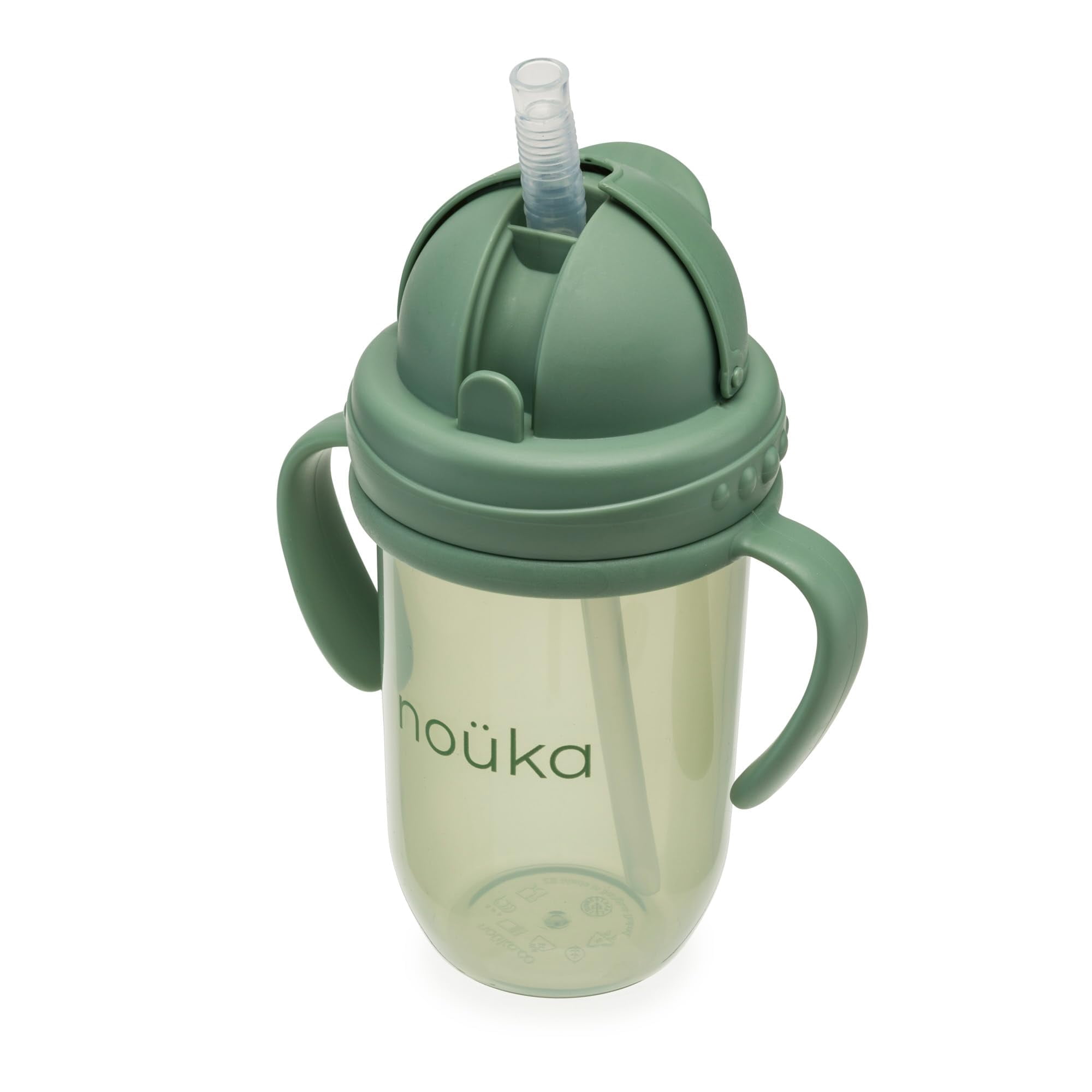 noüka Straight Straw Cup with Click Top Lid | Leak Proof and Easy Grip ...