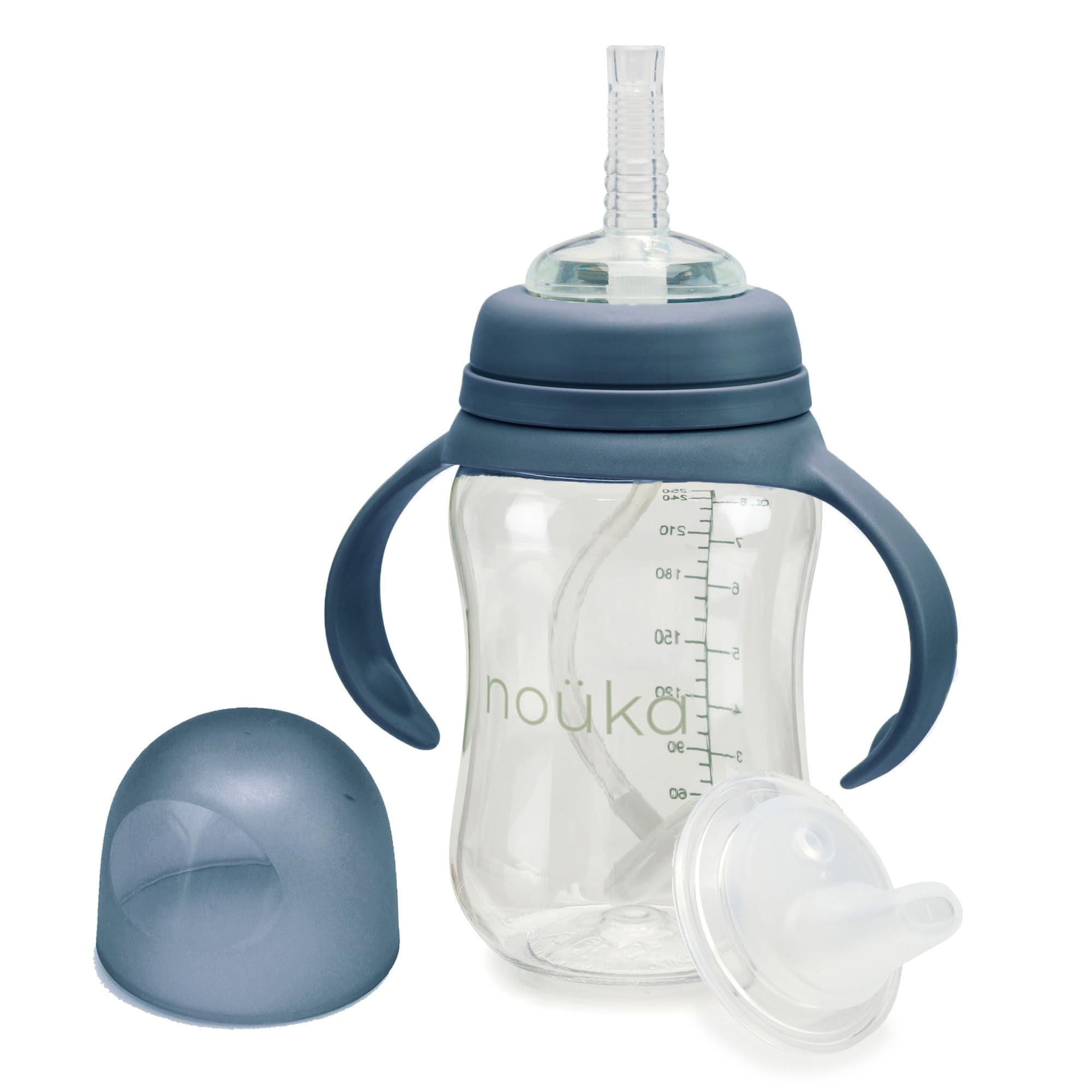noüka Tritan Plastic Transitional Sippy Cup with Weighted Straw | Leak ...