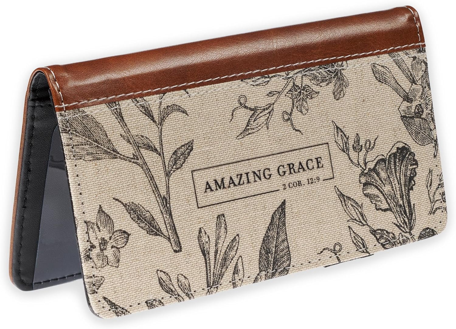 nobrand Premium Vegan Leather & Canvas Scripture Checkbook Cover for ...