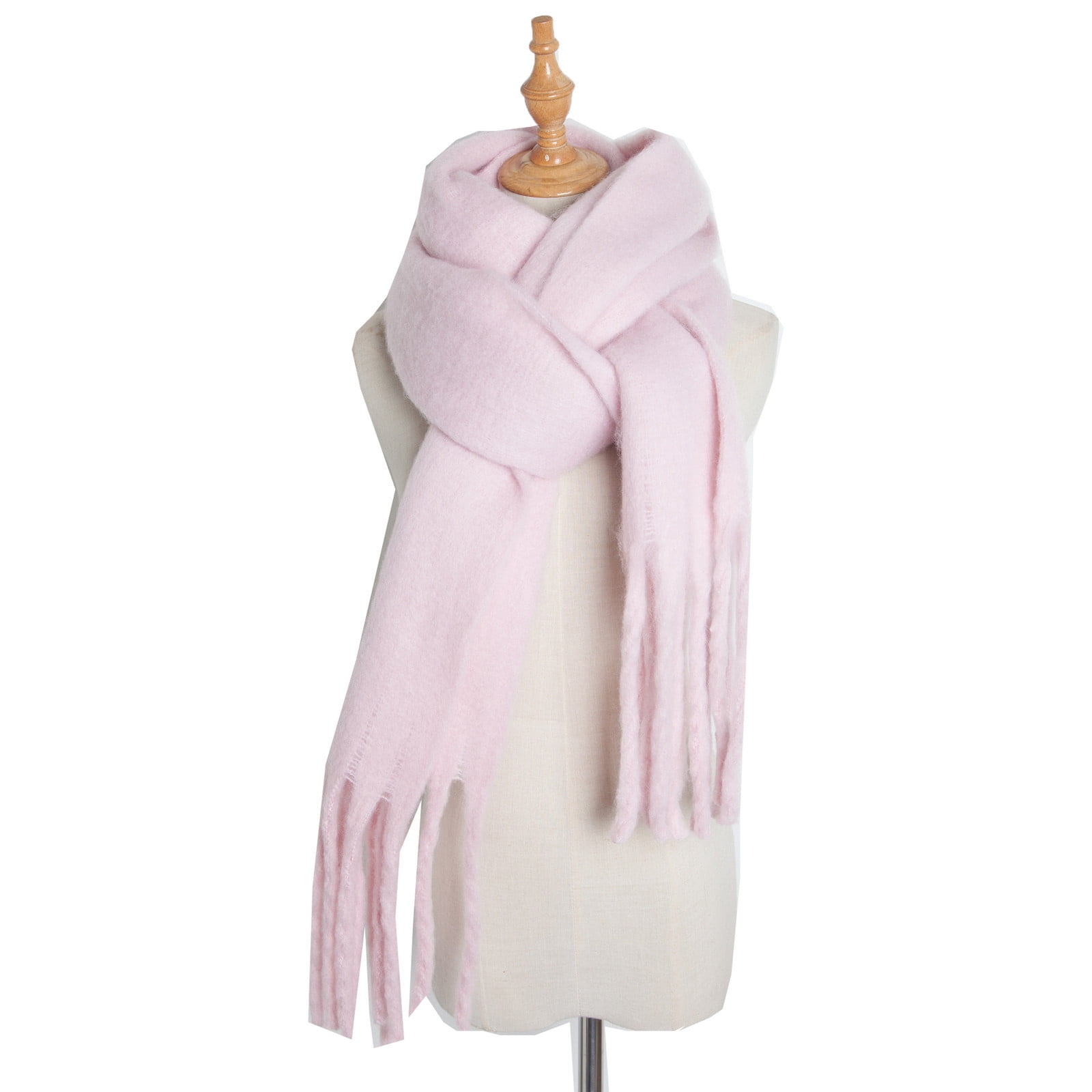 nochalofo Pink Mens Scarf, Large Scarf Women's Long Blanket Chunky ...