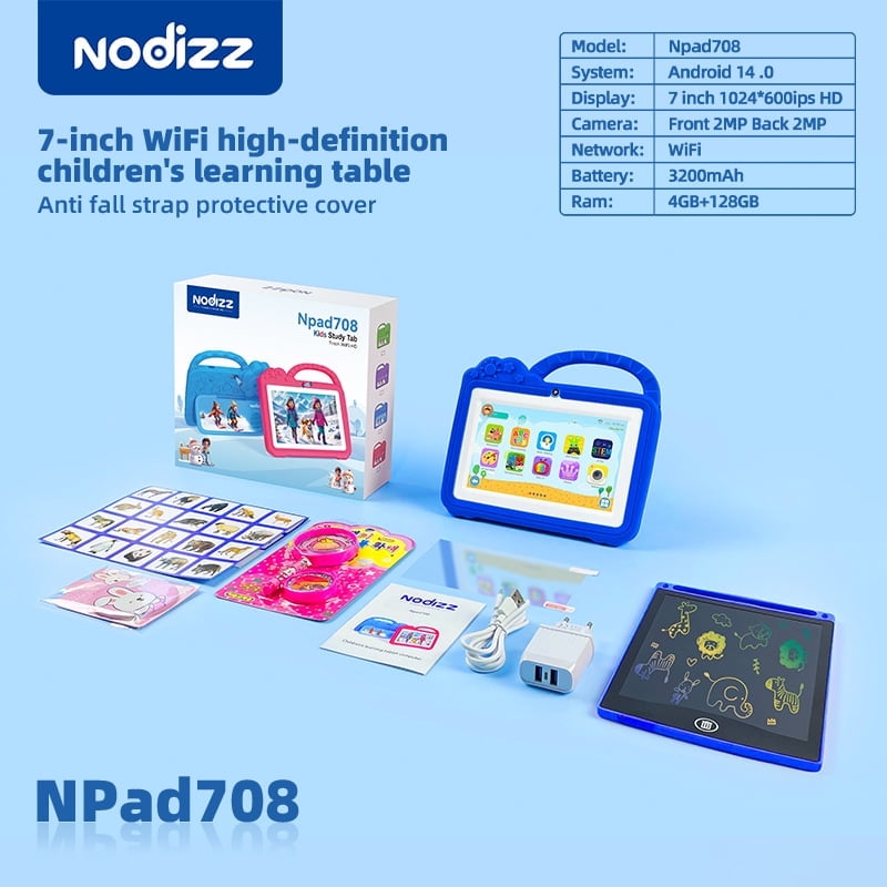 nodizz 7-inch Kids Tablet Android WIFI Parent-child Interaction Learning Education Growth ...